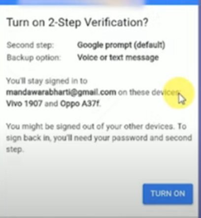 Google 2 Step Verification
