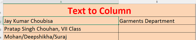 Text to Columns in Excel